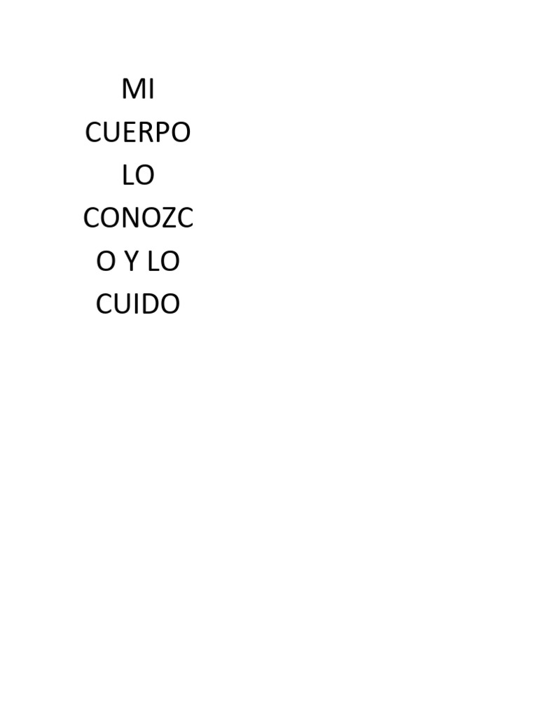 °plan Mi Cuerpo Lo Conozco y Lo Cuido 2022 | PDF | Alimentos | Aprendizaje