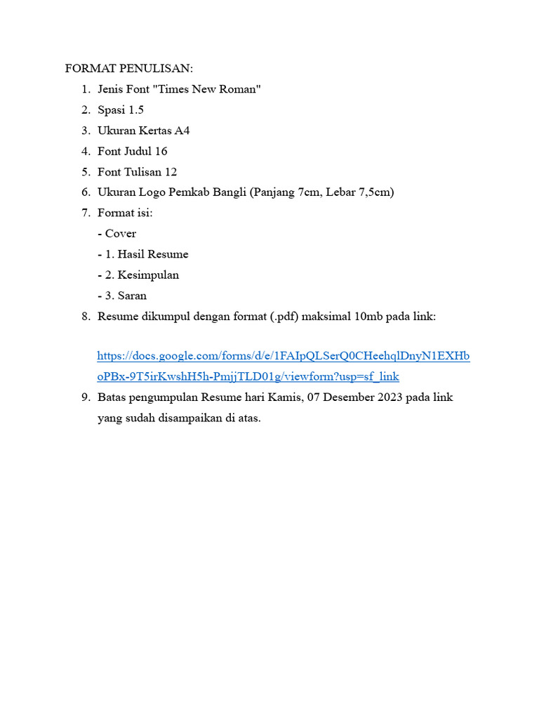 Format Resume Orientasi PPPK | PDF