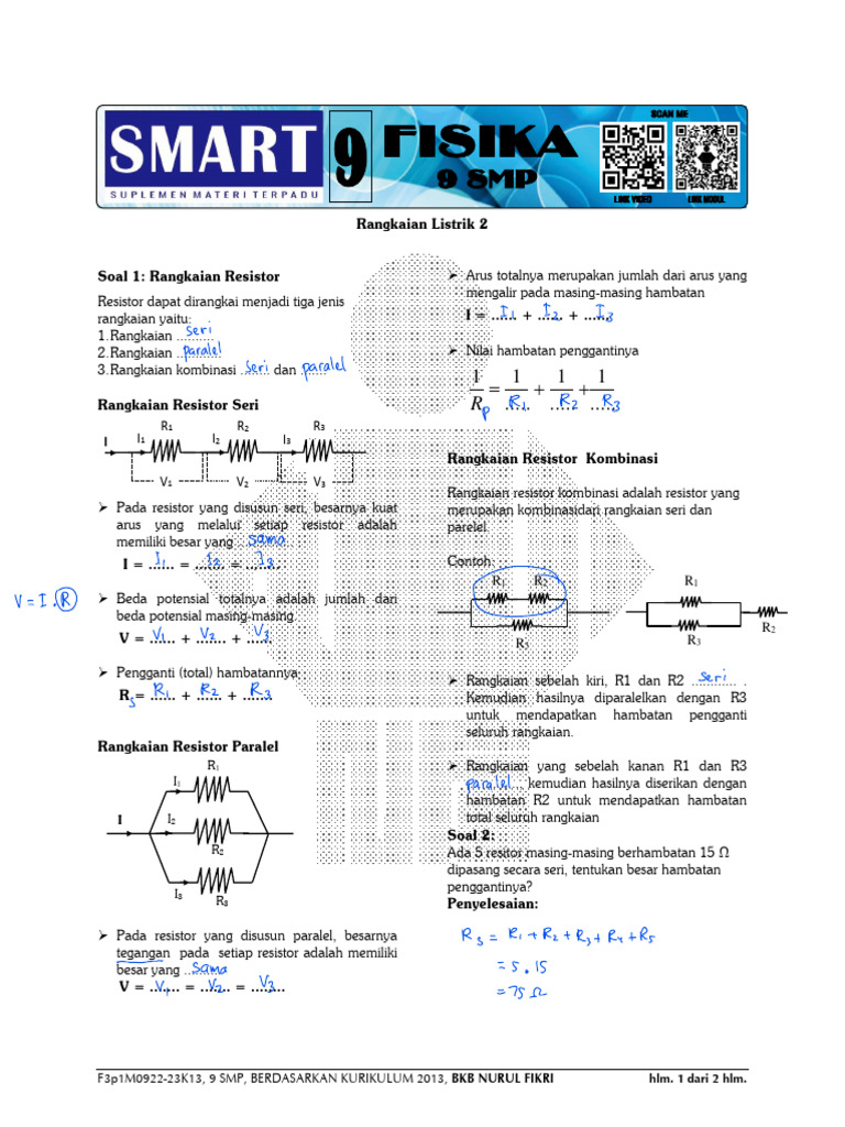Rangkaian Resistor: Seri, Paralel, Kombinasi | PDF