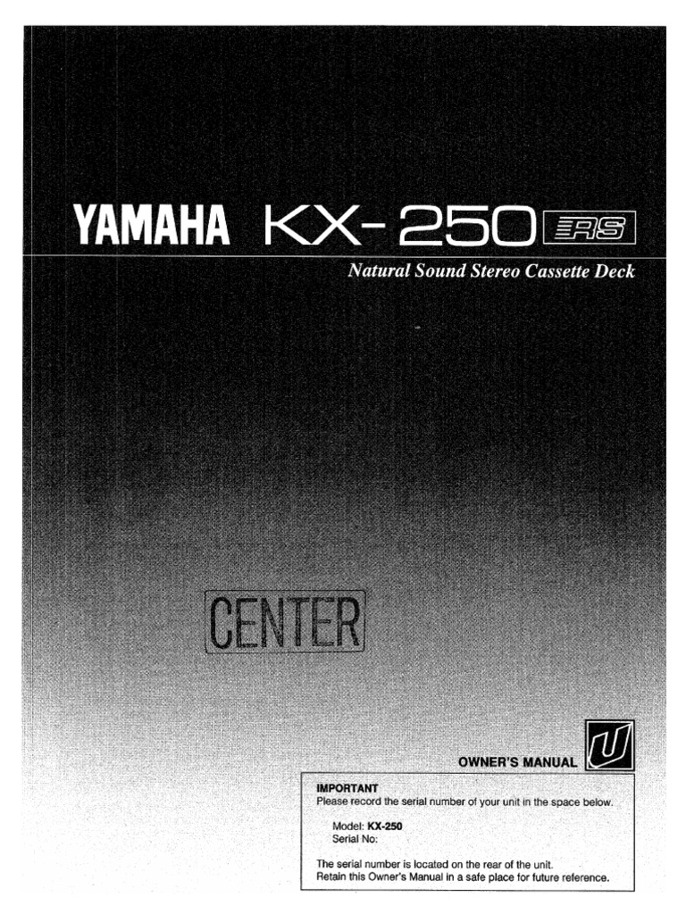 Yamaha KX 250 | PDF