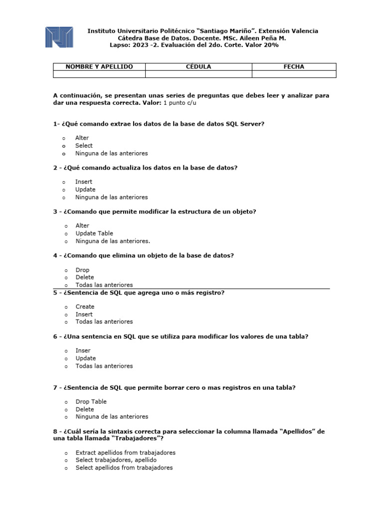 Prueba Técnica | PDF | SQL | Datos