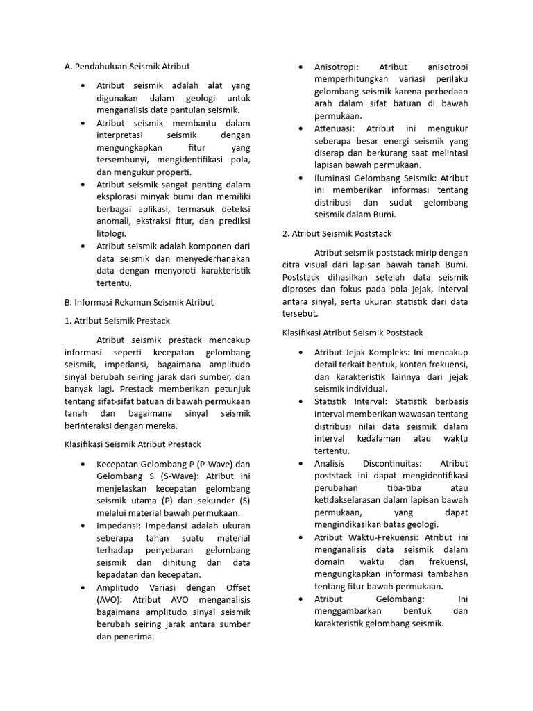 Seismik Atribut | PDF