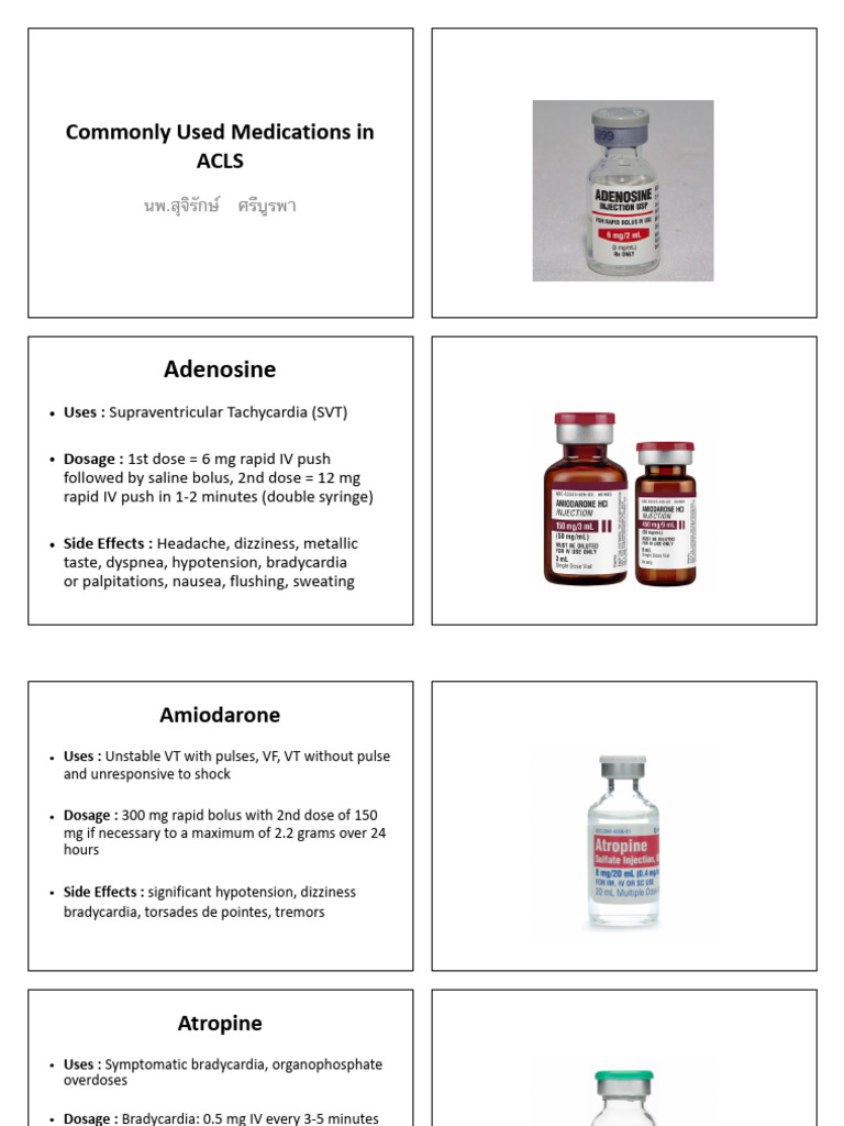 Drugs in ACLS | Download Free PDF | Medical Treatments | Medical ...