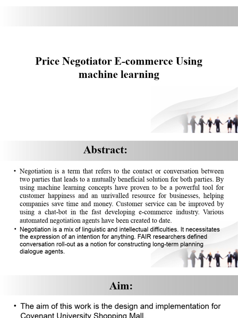 Price Negotiator E-Commerce | PDF | Machine Learning | E Commerce