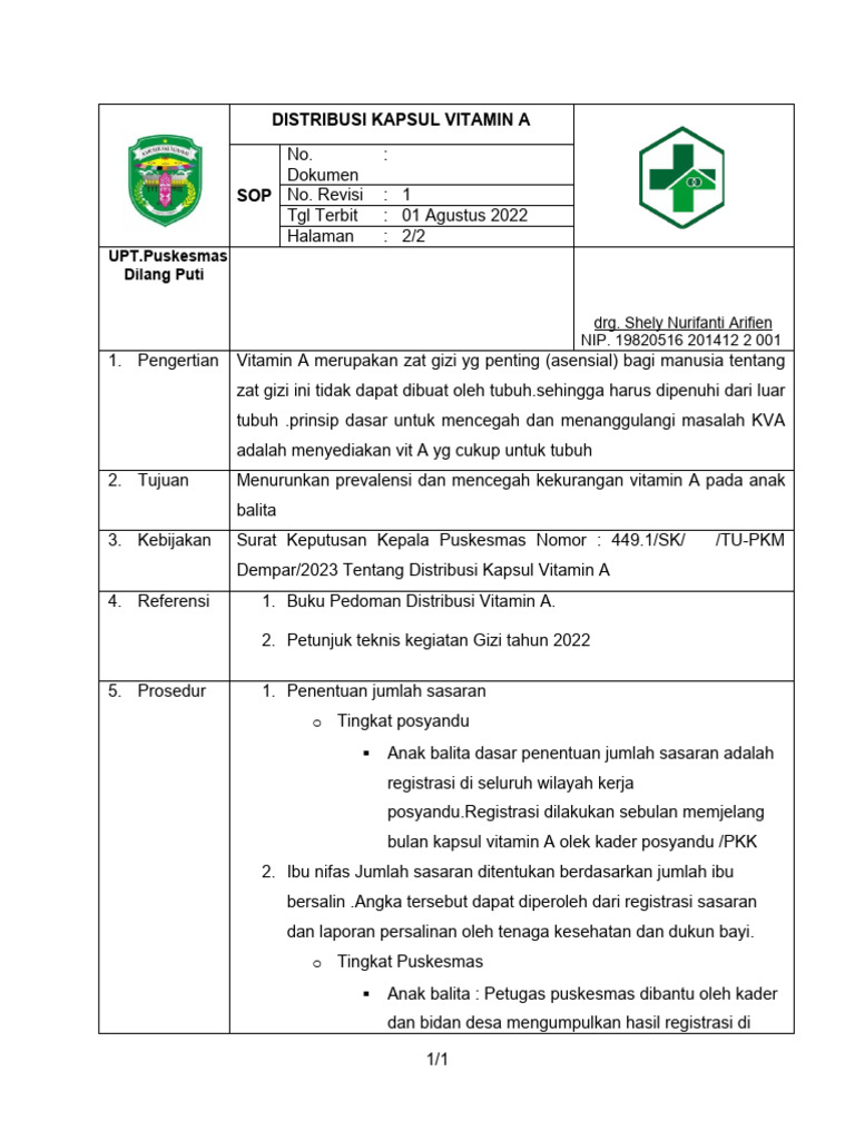 Sop Vit A Baru | PDF