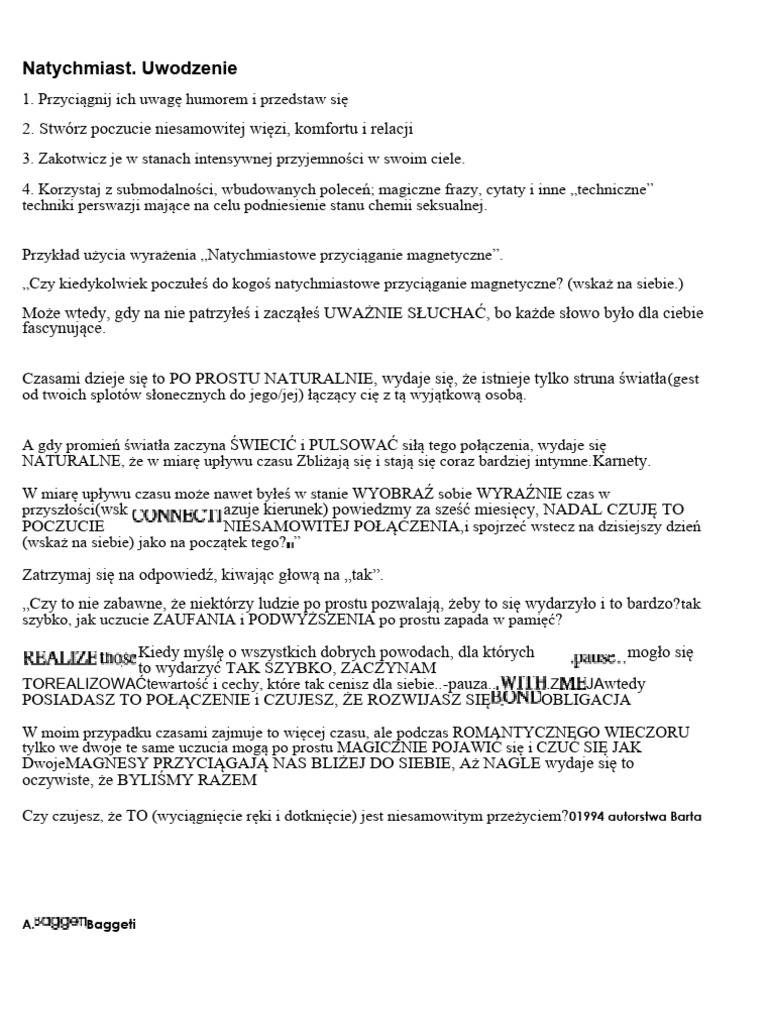 Supertajne Wzory Uwodzenia | PDF