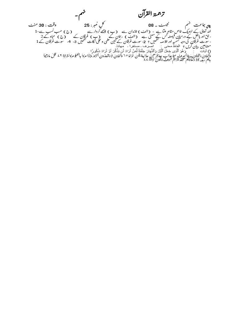 Sourat Furqan | PDF