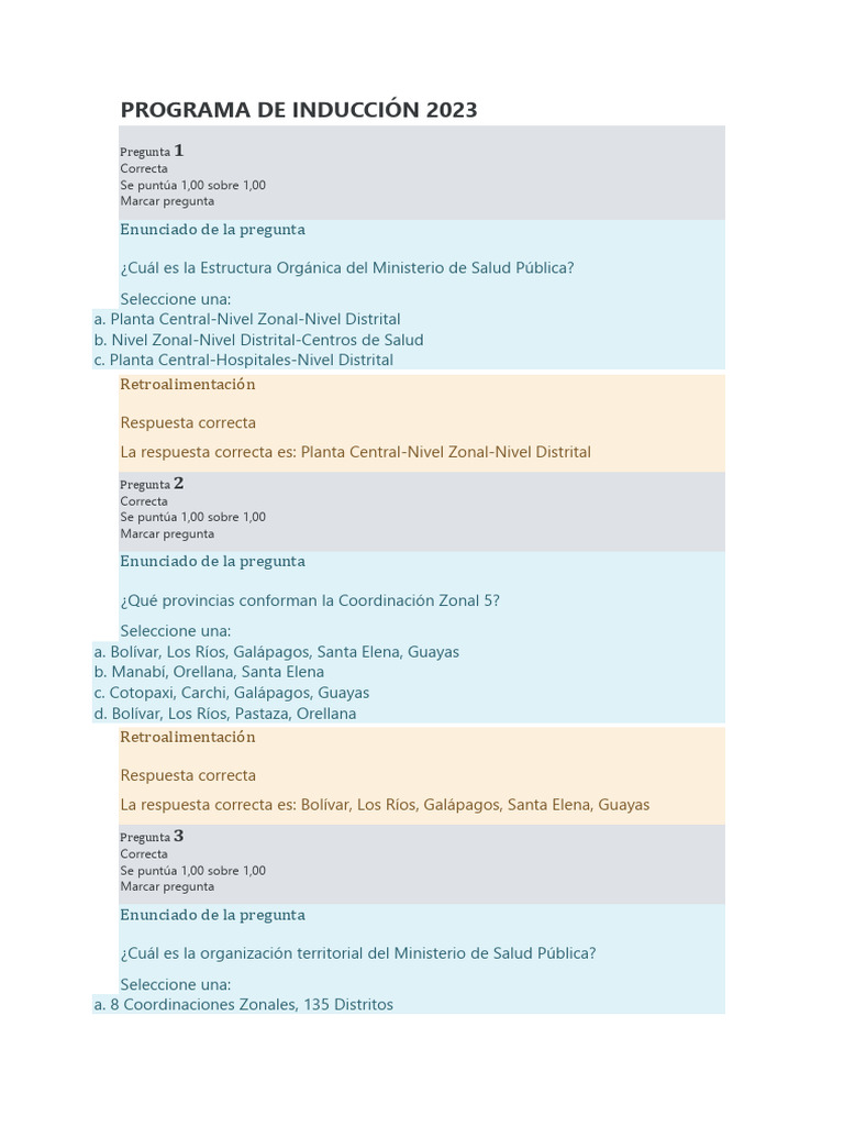 Programa de Inducción 2023 | PDF | Ecuador