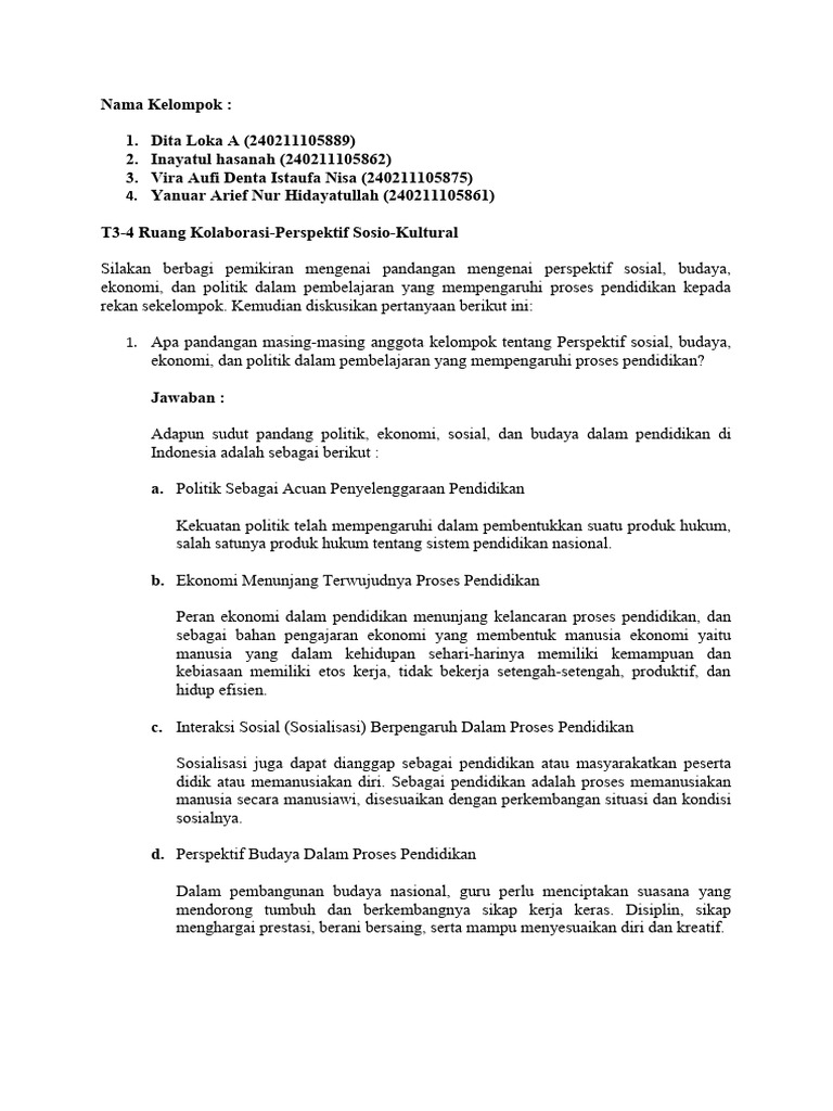 PS T3-4 Ruang Kolaborasi (Kelompok) | PDF