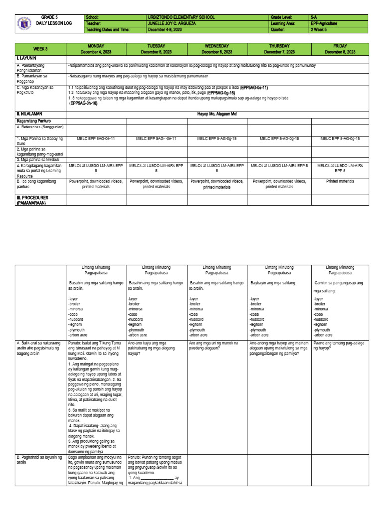 DLL EPP5 Q2 Week5 | PDF