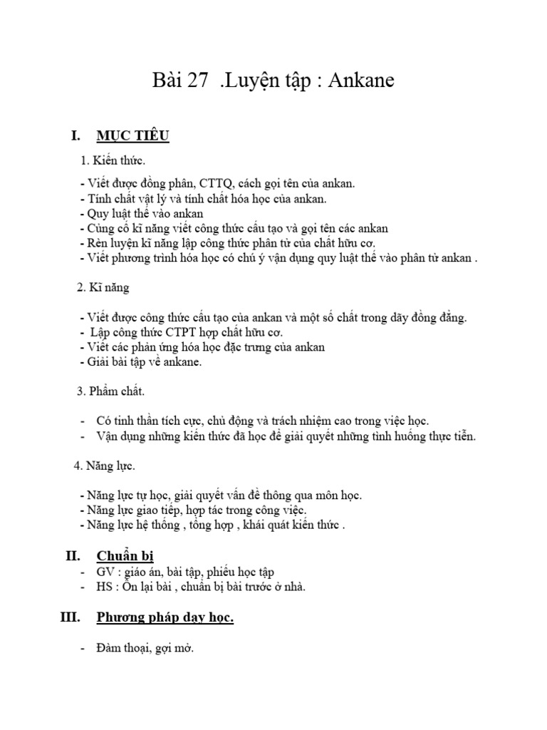 Luyện tập ankan | PDF