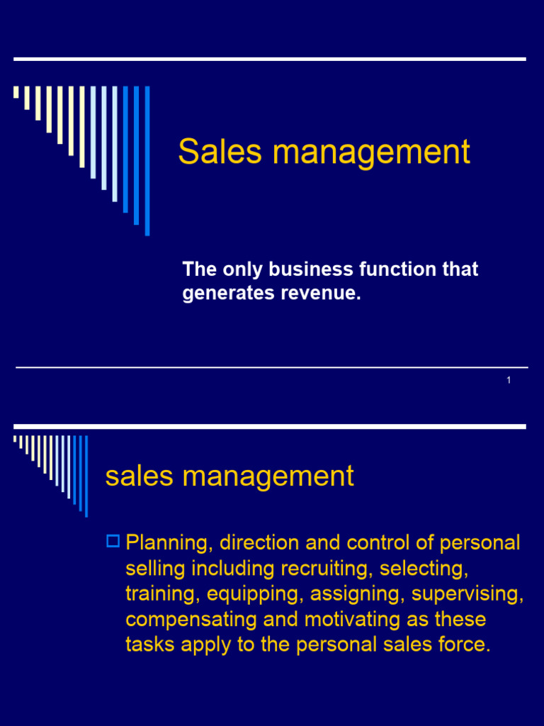 Sales Management | PDF | Sales | Marketing
