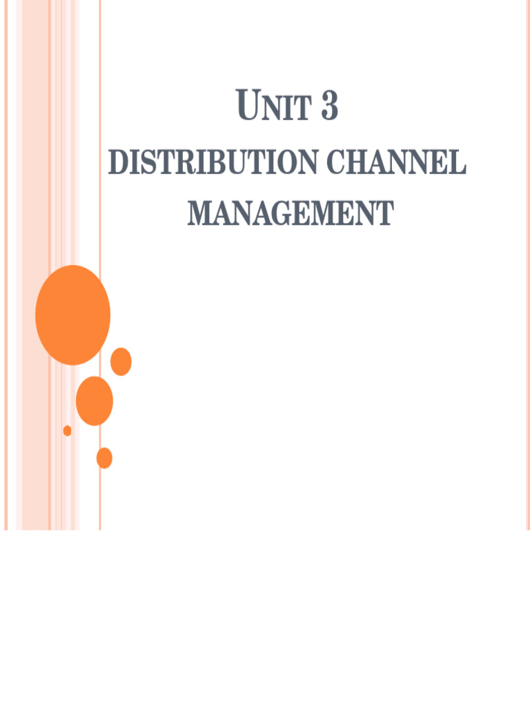 Distribution Channel | PDF | Retail | Conflict Resolution