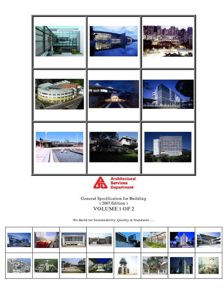 Volume 1 of 2: General Specification For Building (2007 Edition) | PDF ...