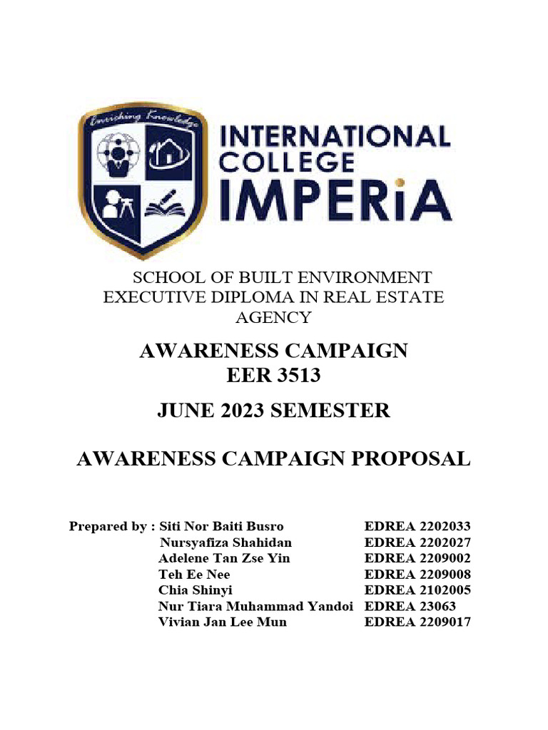 Awareness Campaign Proposal | PDF | Screening (Medicine) | Medicine