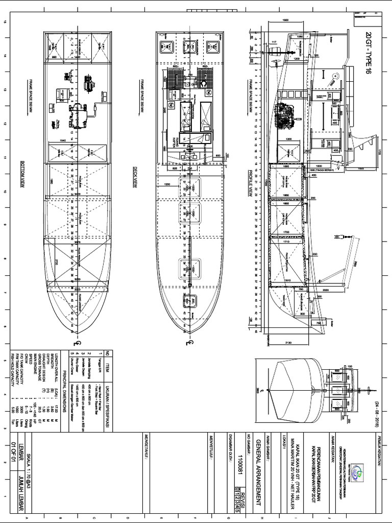 General Arrangement Type 16 (CEROBONG DI MAIN DECK) | PDF