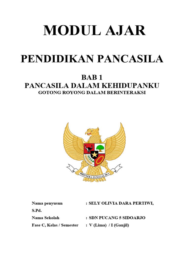 Modul Ajar Pendidikan Pancasila Bab 1.6 Pancasila | PDF