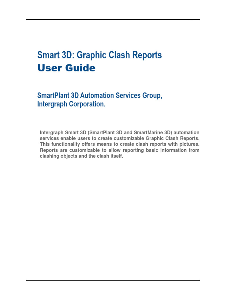 Smart3D GraphicClashReports UserGuide | PDF | Microsoft Excel | License
