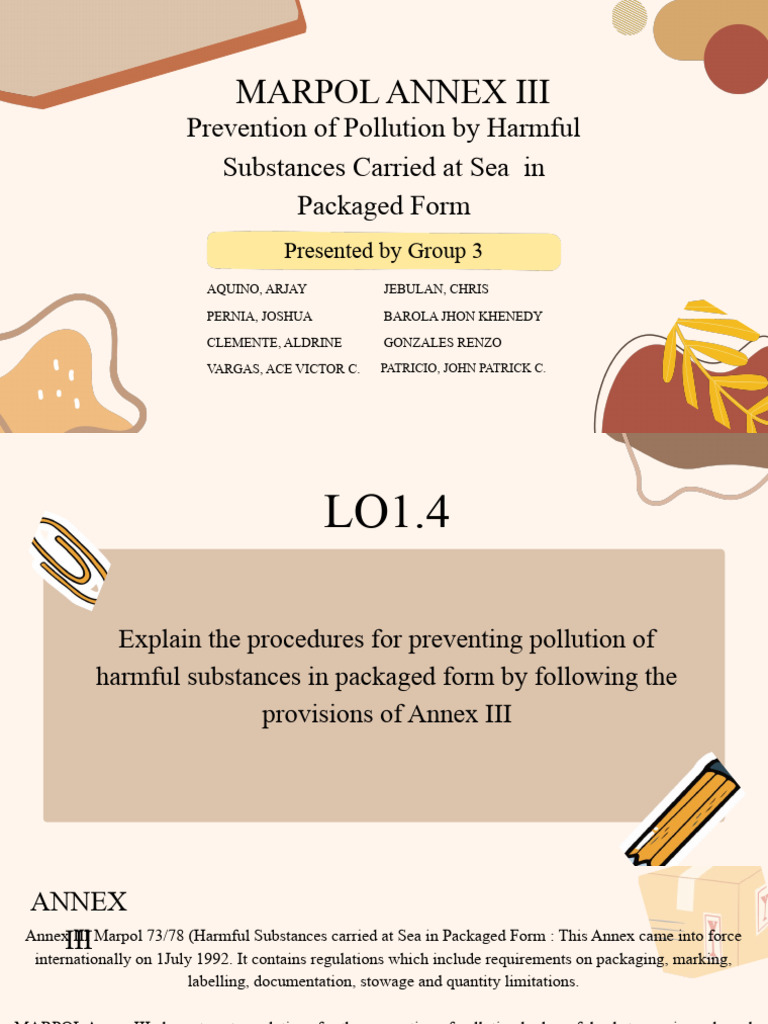 Marpol Annex 3 | Download Free PDF | Dangerous Goods | Toxicity