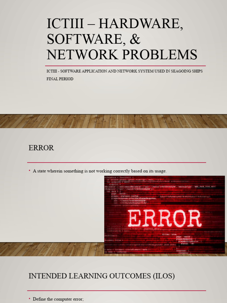 Week 13 14 ICT Hardware Software and Network Problems | PDF | Computer Virus | Booting