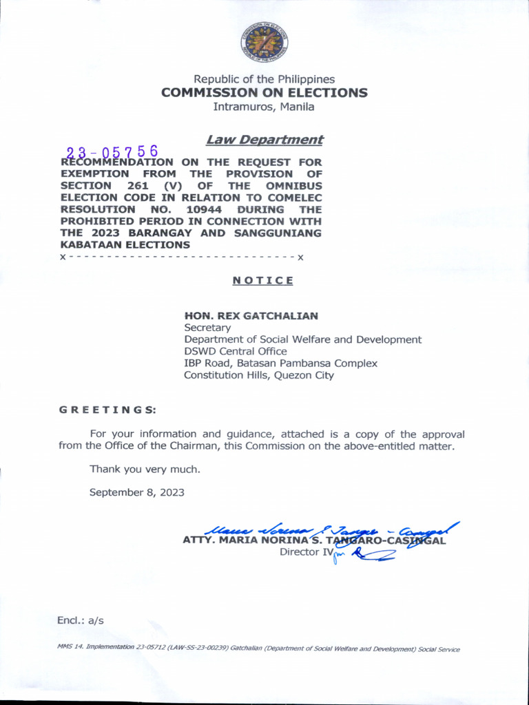 Comelec Banned Excemption | PDF