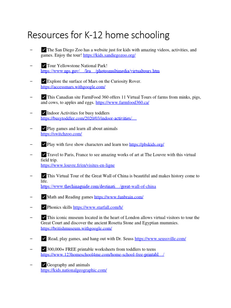 K-12 Homeschooling Resource Guide | PDF | Phonics | Curriculum