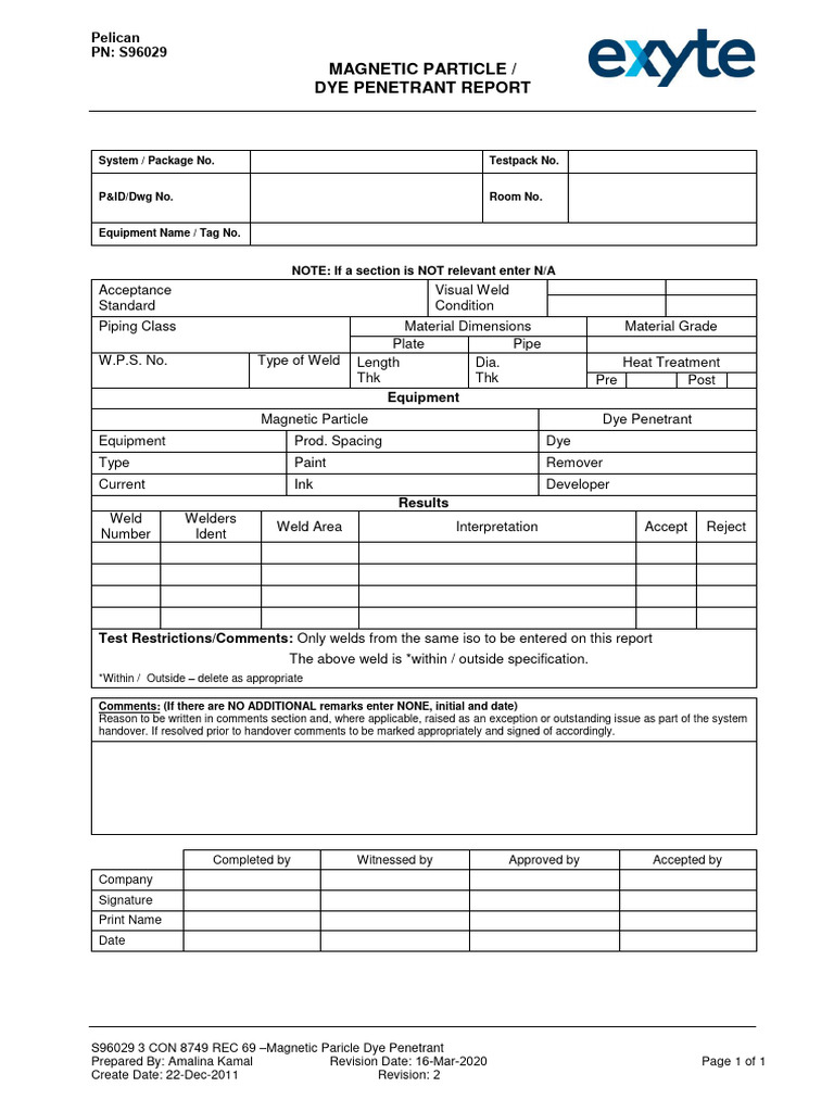 Magnetic Particle Dye Penetrant Report | PDF | Welding | Construction