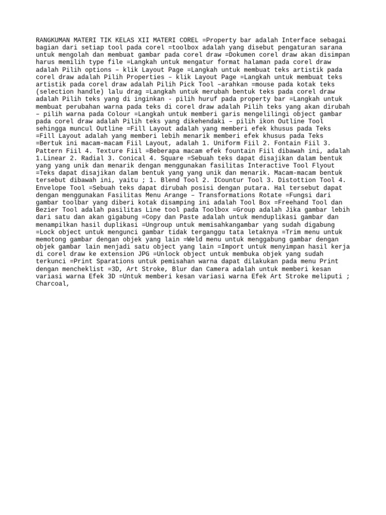 Panduan Corel & Photoshop Kelas XII | PDF | Metode & Bahan Ajar