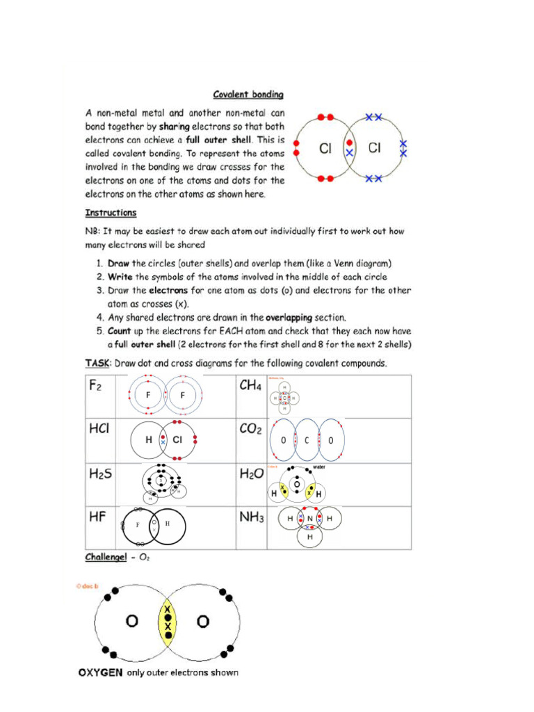 Worksheet On Covalent Bond | PDF