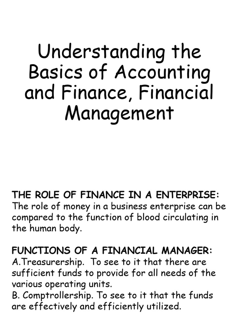 Basics of Accounting and Finance | PDF | Balance Sheet | Income Statement