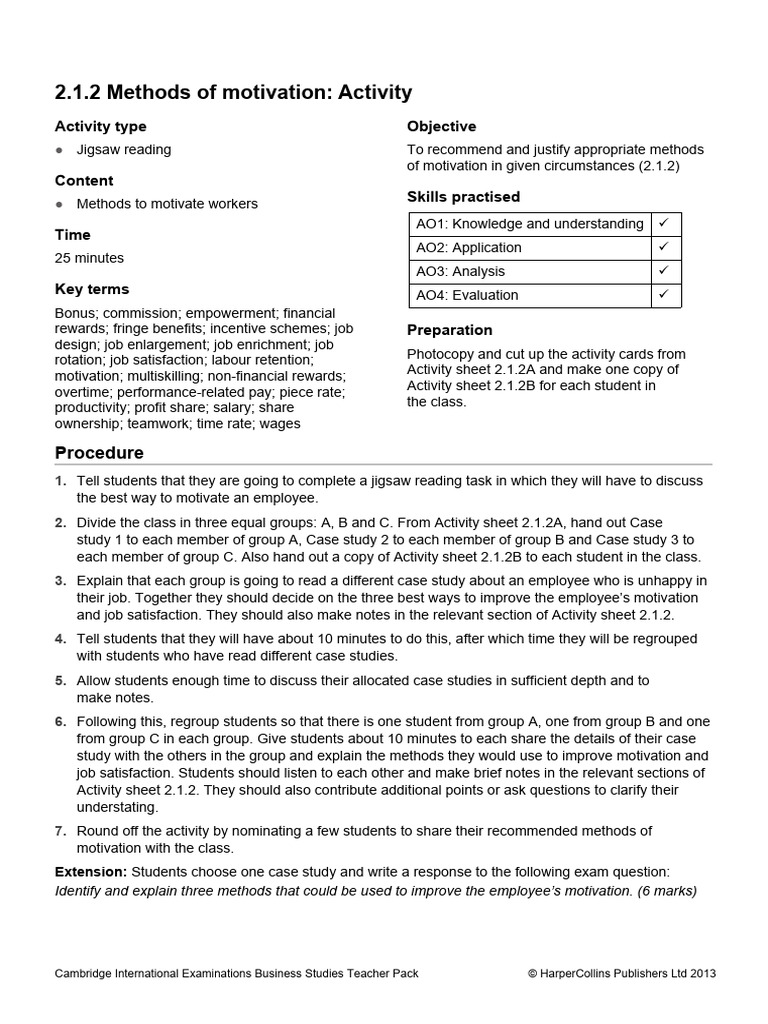 B - 2.1.2 Activity Notes | Download Free PDF | Employment | Business