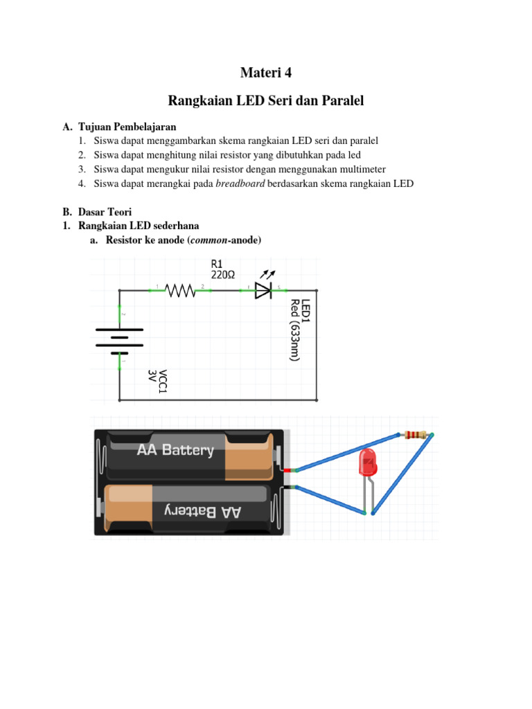 04 Rangkaian LED Seri Paralel | PDF