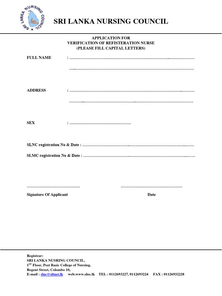 Verification For The Registration As A Nurse | PDF | Government ...
