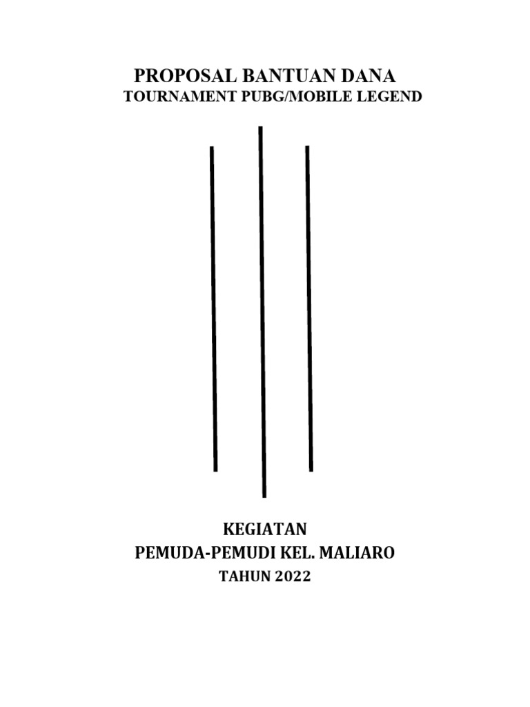 PUBG ML PROPOSAL BANTUAN DANA Kepala Dinas Pendidikan | PDF