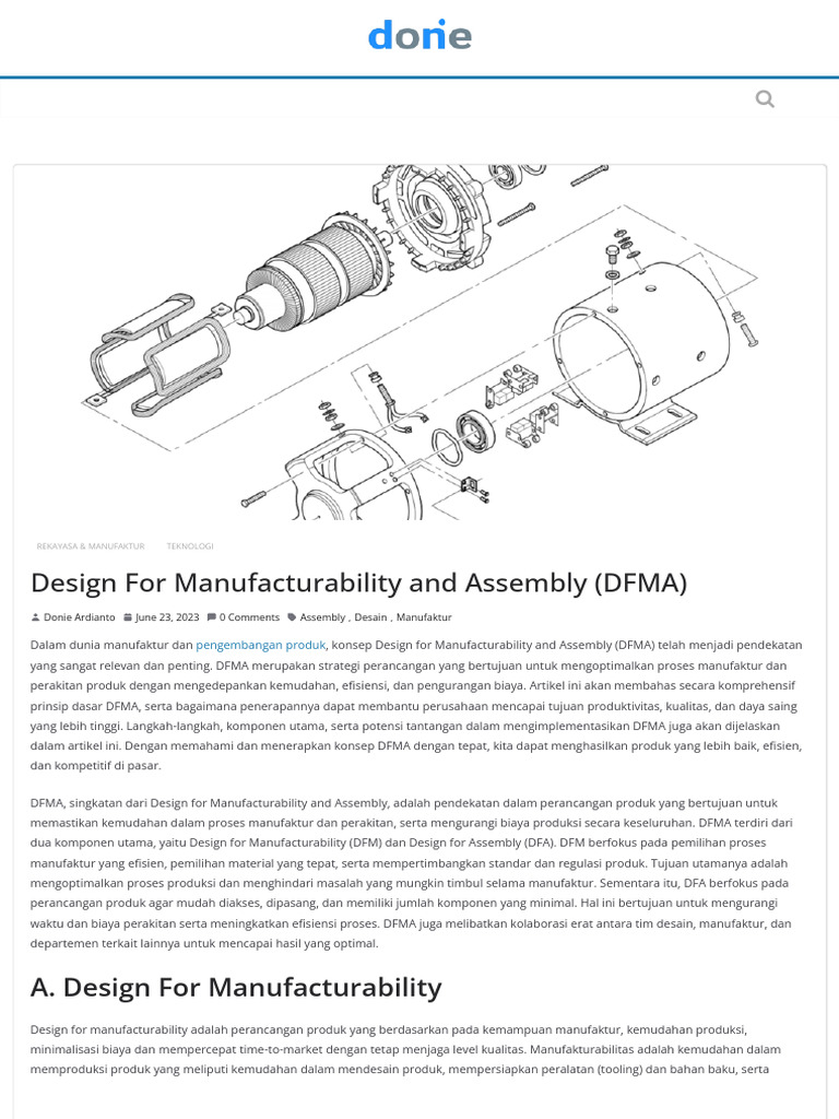 Prinsip Dasar DFMA dalam Manufaktur | PDF | Bisnis | Teknologi & Rekayasa