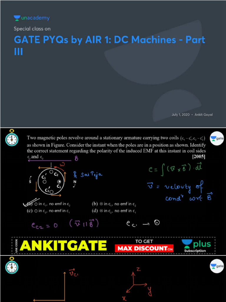 GATE PYQs by AIR 1 DC Machines Part III With Anno | PDF