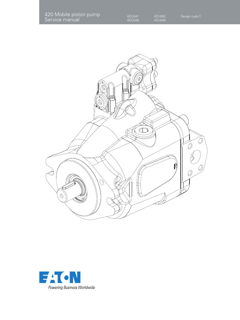 Eaton Pump Manual 420 Series | PDF | Computers