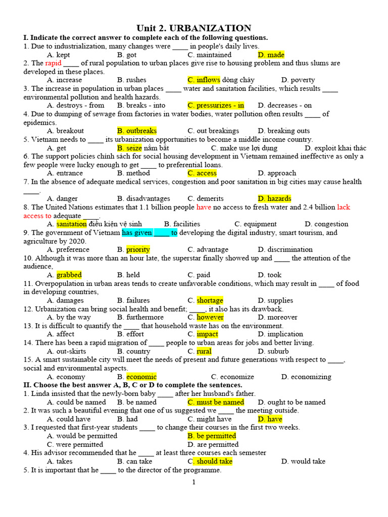Exercise - Unit 2 - E12 | PDF | Water | Waste