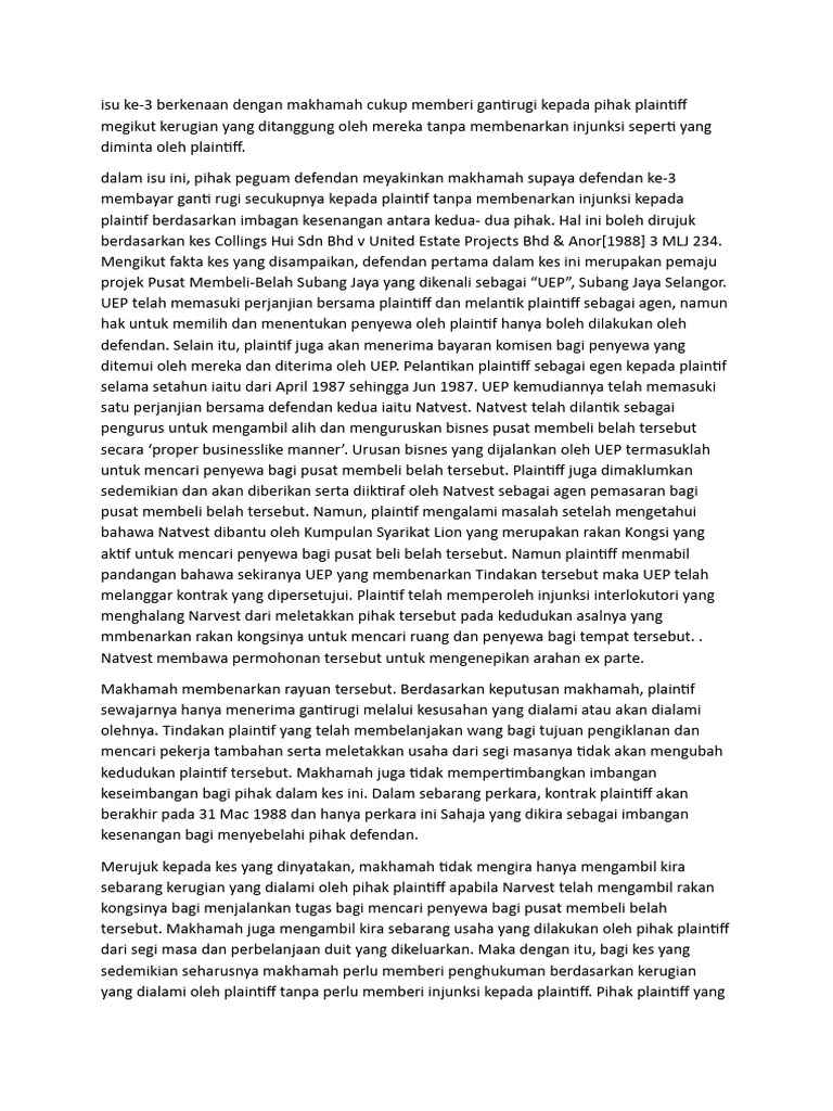 Hujahan Bertulis Isu Ke 3 | PDF