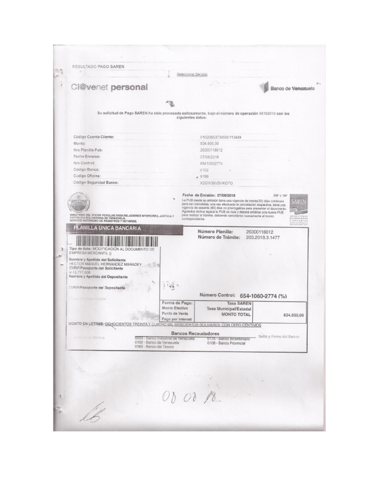 Registro Ultima Modificaion | PDF
