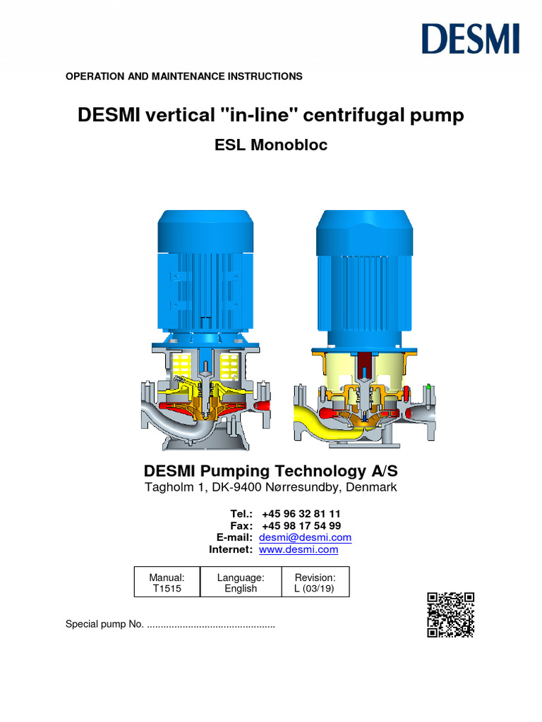 DESMI PUMP Manual Book | PDF | Pump | Electric Motor