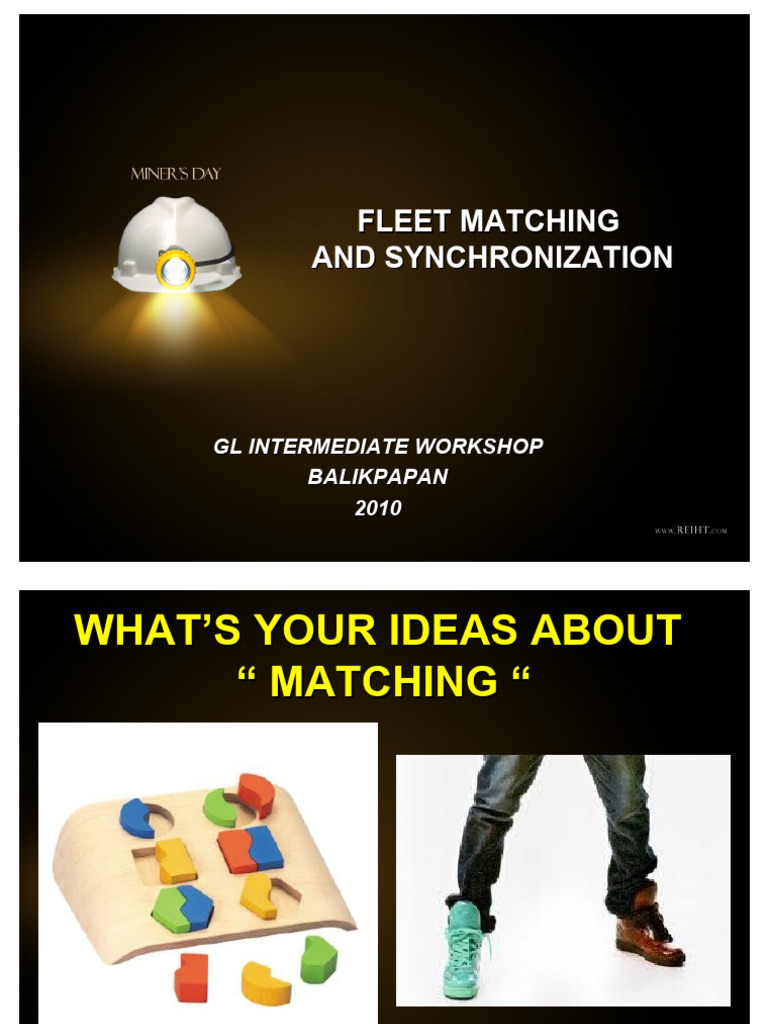 Fleet Matching and Synchronization Guide | PDF | Construction Equipment ...