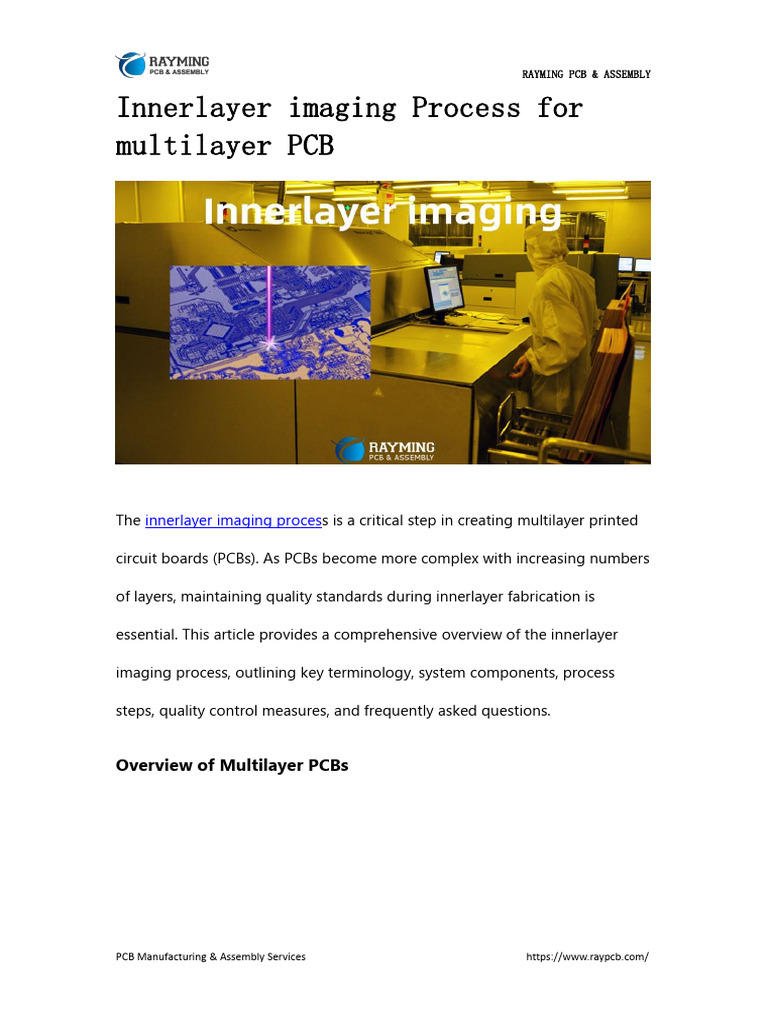 Innerlayer Imaging Process For Multilayer PCB | PDF | Printed Circuit Board | Applied And ...