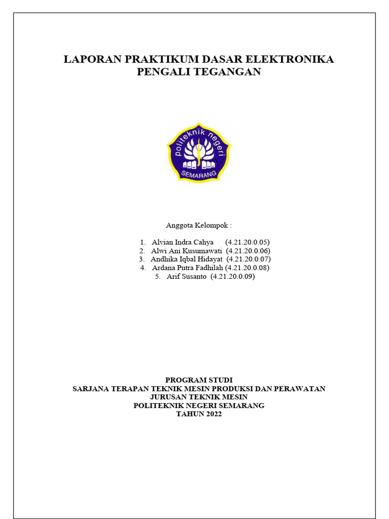 Praktikum Pengali Tegangan Dasar Elektronika | PDF | Sains & Matematika