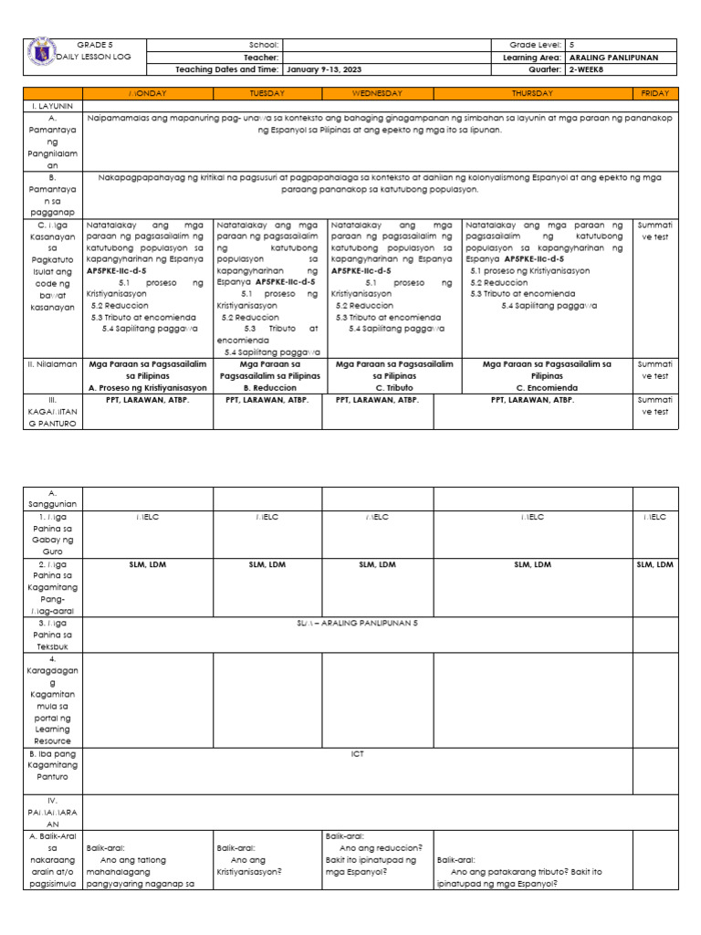 DLL AP G5 Q2 W7-W8-1 | PDF