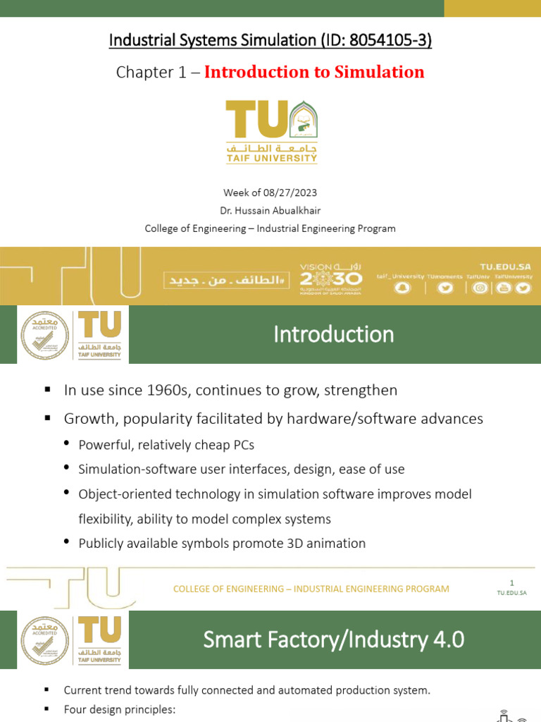 Chapter 1 - Introduction of Simulation | PDF | Simulation | System
