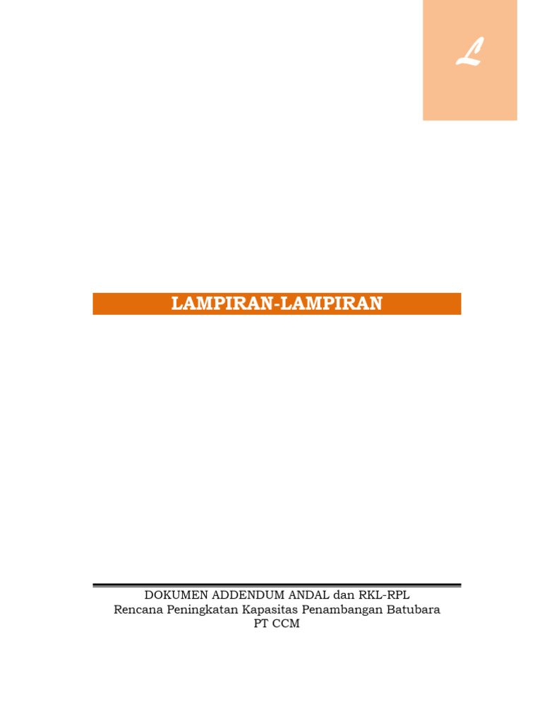 02_Lampiran Dokumen Addendum Andal Dan RKL-RPL PT CCM | PDF