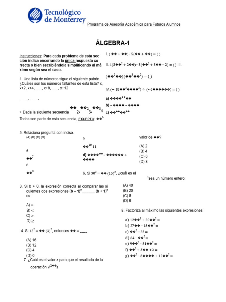 Álgebra-1 | PDF | Ecuaciones | Aritmética