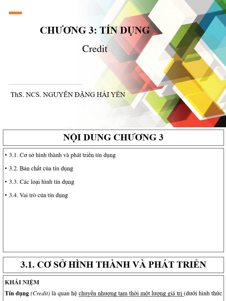 Chương 3 Tín D NG | PDF