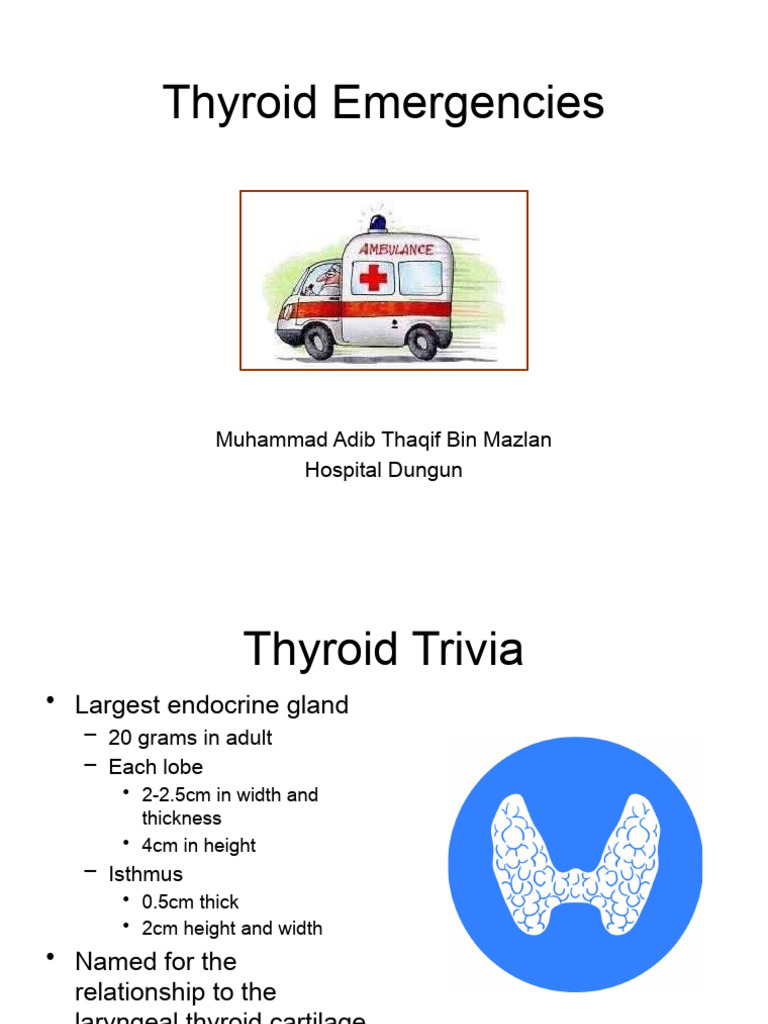 Thyroid Emergencies | PDF | Hyperthyroidism | Hypothyroidism